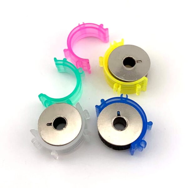 Bobbin Clips, White or Multi Color Plastic 5 pack - Fabric8